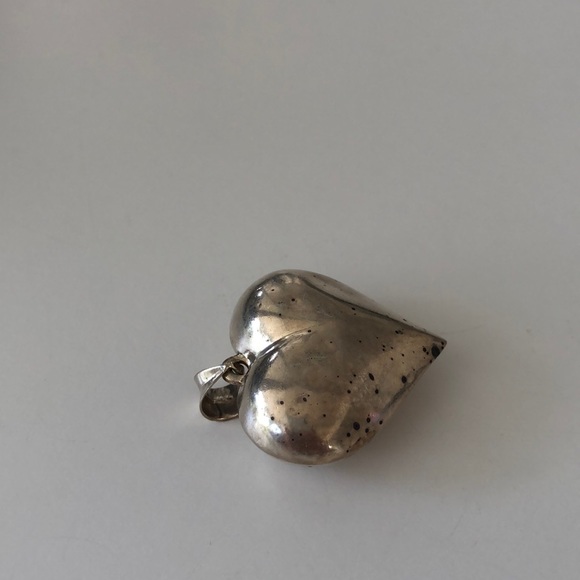 Jewelry | Vintage Sterling Silver Puffed Heart Pendant | Poshmark